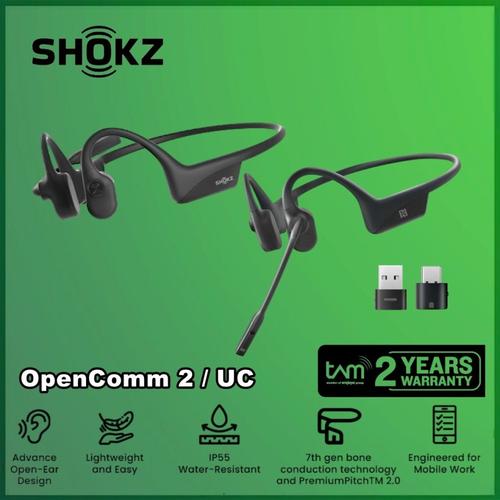 Promo Shokz OpenComm 2 / UC Stereo Bluetooth Headset Open Com Comm ...
