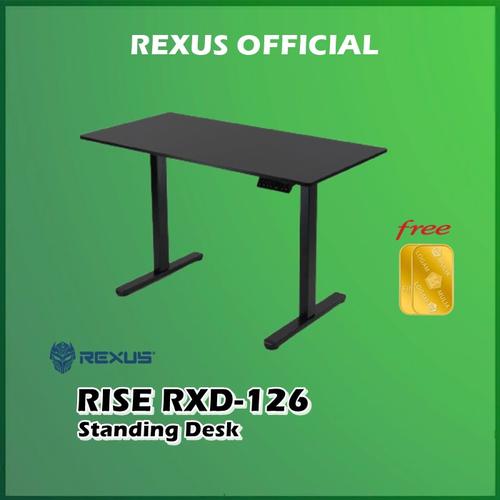Promo Rexus Rise-126 RXD-126 Standing Desk Electric Meja Kantor Gaming ...
