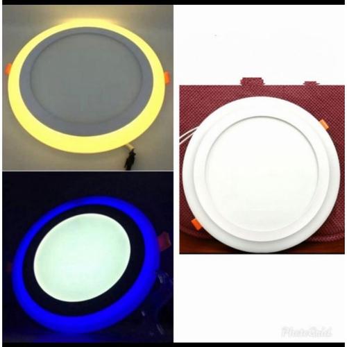 Jual Lampu LED Panel Light 3W 3 Watt 2 Warna Cahaya Inbow Bulat Kotak ...