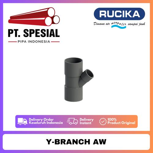 Jual Tee Y PVC AW Rucika / Vlok Tee Y PVC / Y-Branch PVC / Y Branch AW ...