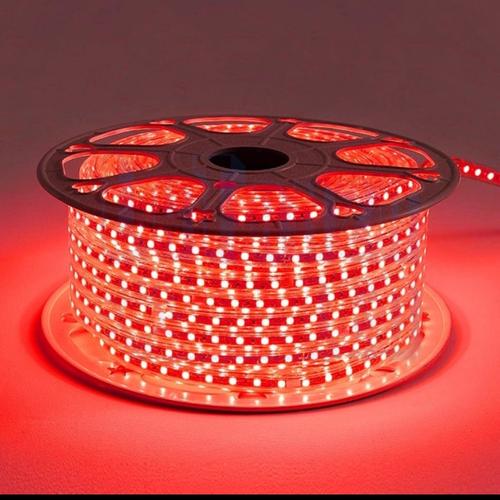 Jual Lampu LED Strip 5050 220V 1 roll 100 Meter dotless selang tebal ...