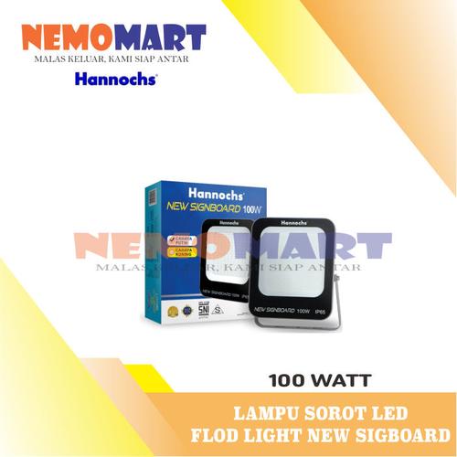 Jual LAMPU SOROT LED HANNOCHS NEW SIGNBOARD 100 W WATT HANNOCH FLOOD ...