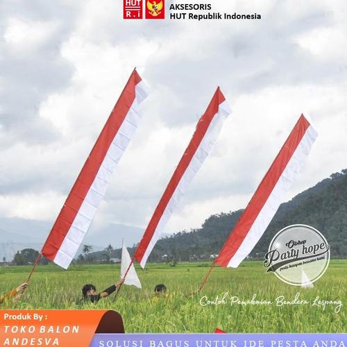 Jual [60x300cm] Bendera Merah Putih Lespang / Bendera Kain Merah Putih ...
