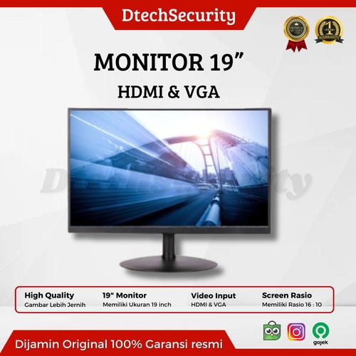 Jual MONITOR LED 19 INC HDMI VGA /MONITOR CCTV / HDMI SPEAKER - Kota ...
