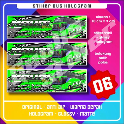 Jual stiker bus maudi isi 10 pcs glossy/hologram | original anti air ...