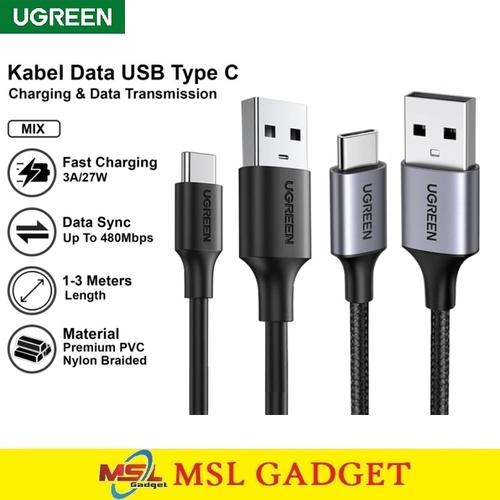 Jual UGREEN Kabel Data USB Type C 3A Panjang Pendek QC3.0 Fast Charging ...