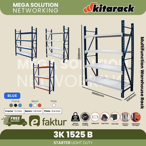 Jual RAK GUDANG BESI STARTER 2,5 METER KITARACK WAREHOUSE RACK 300KG ...