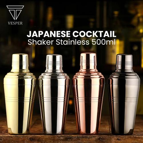 Jual japanese cocktail shaker 500ml / barware shaker minuman stainless ...