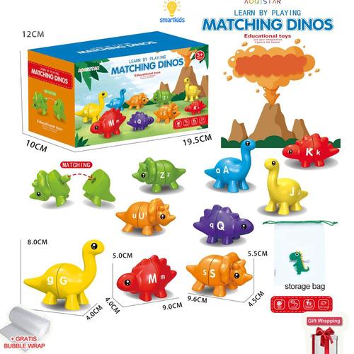 Jual Dino Matching Shape Number Alphabet Color / Mainan Mencocokan ...