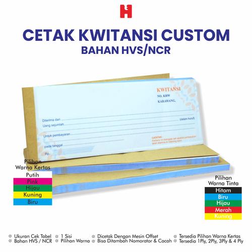 Jual Cetak Kwitansi Custom - Bahan HVS/NCR - 1 Ply, 3 Warna - Kota ...