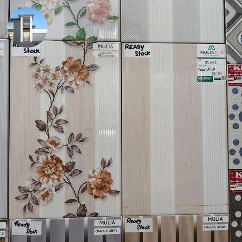 Jual Keramik mulia 25x40 candela deco beige, candela beige kilat timbul ...