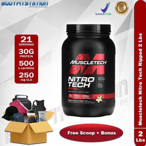 Jual MuscleTech Nitro Tech Ripped 2 Lbs / 2lb 2lbs fat fatburn fit fitness gym iso isolate lb ...