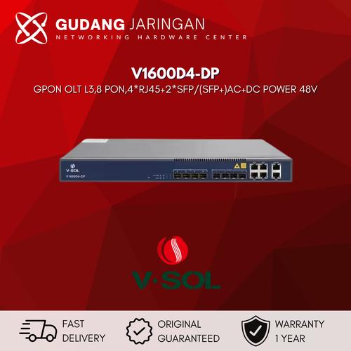 Jual VSOL GPON OLT V1600D4-DP 4 Port GPON OLT Layer 3 (inc 4 unit SFP C ...