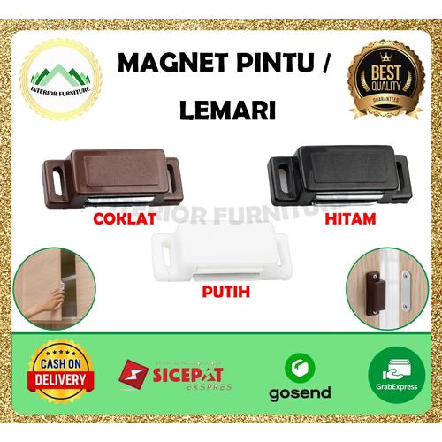 Jual Magnet Kayu Kotak Lemari Pintu Kayu Magnetic Catch Magnit - Putih ...