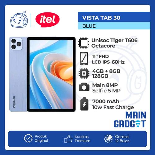 Jual ITEL VISTA TAB 30 4/128GB 4G BLUE - ORIGINAL - BNIB - Kab ...