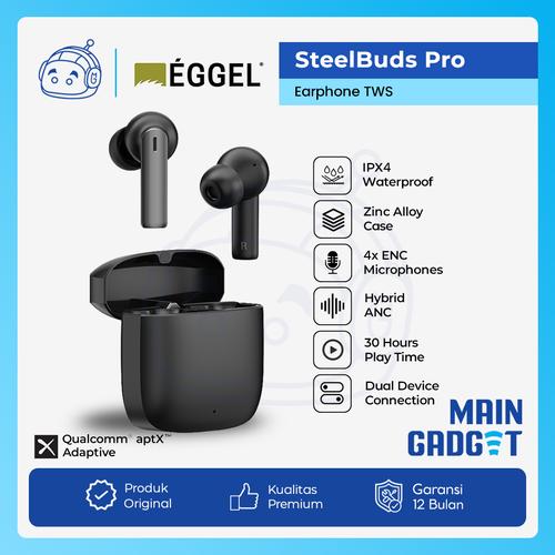 Jual Eggel SteelBuds Pro AptX Adaptive Hybrid ANC + ENC TWS Bluetooth ...