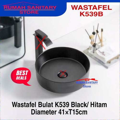 Jual Wastafel K539 Black Wastafel Bulat Mangkok Hitam keramik ...