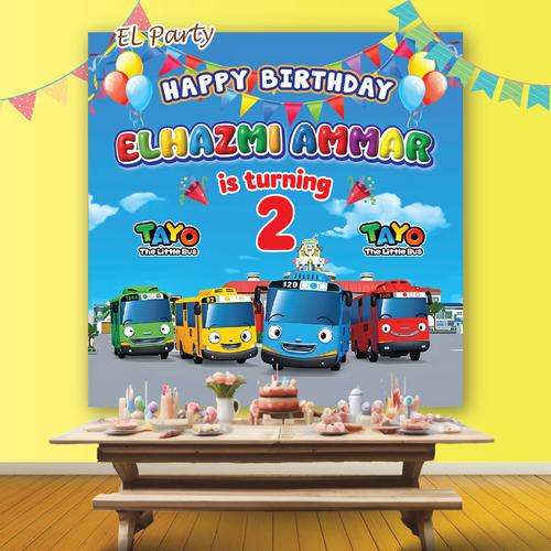Promo Banner Ulang Tahun TAYO BUS Spanduk Ultah Kostum Karakter ...