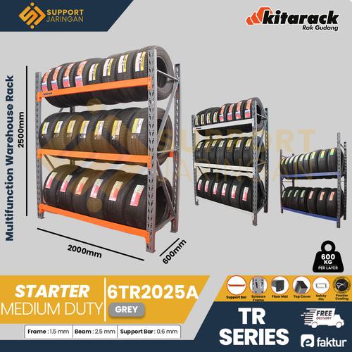 Jual Rak Ban Kitarack 6TR2025 - Rak Besi Starter Frame Abu Tire Rack ...