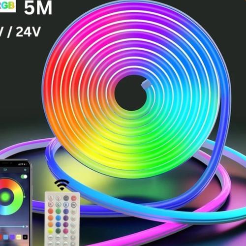 Jual PAKET LED NEONFLEX RGB RUNNING 5M 220 VOLT NEON FLEX LED RUNING ...