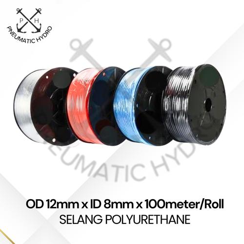 Jual Selang Polyurethane PU 12mm OD x 8mm ID x 100meter/Roll - Hitam ...
