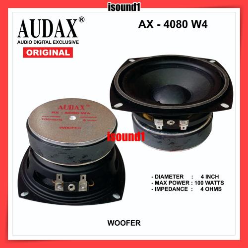Jual SPEAKER AUDAX AX 4080 W4 WOOFER 100 WATT 4 INCH AX 4080 ORIGINAL ...