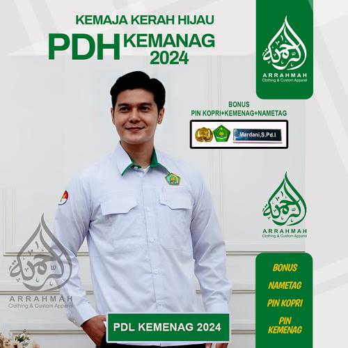 Jual KEMEJA PDH PUTIH KEMENAG terbaru 2024 kemeja kemenag terbaru BAHAN ...