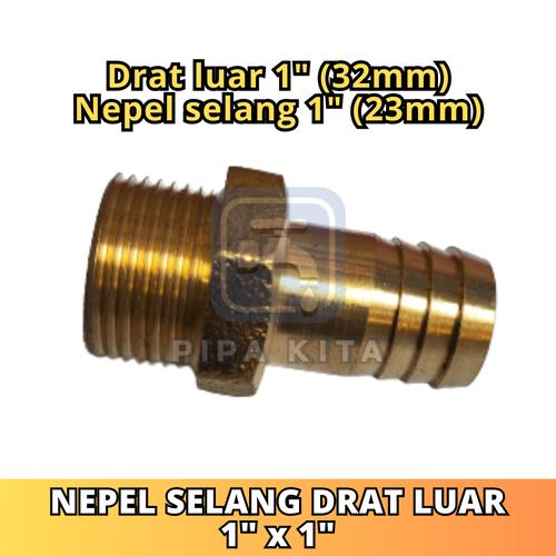 Jual Nepel Selang Drat Luar 1 x 1 Inch Kuningan Sambungan Drat Luar ...