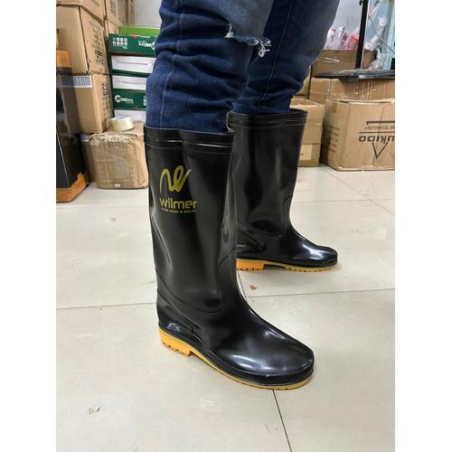 Promo CUCI GUDANG !! Sepatu Boots Karet Boot Hitam Pria Kerja Safety ...
