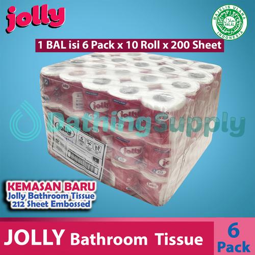 Jual GROSIR Tissue Jolly Bathroom 200 Sheet / Tisu Toilet 1 BAL isi 6 ...