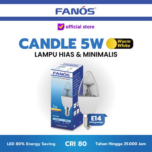 Promo Fanos Candle Light Lampu LED Lilin 5W E14 - Warm White ...