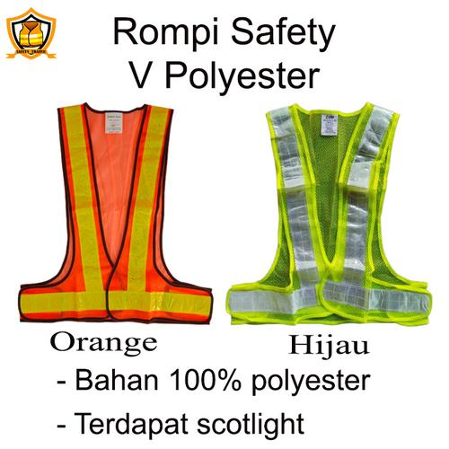 Jual Rompi Safety Jaring Polyester V / Rompi Safety Proyek / Safety ...