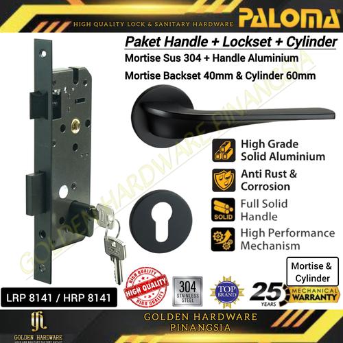 Jual GAGANG HANDLE HENDEL PINTU KOMPLIT SET ROSES MISAH BLACK HITAM ...