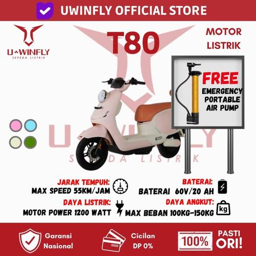 Promo Sepeda Motor Listrik Uwinfly T80 Garansi Resmi Uwinfly - Hitam ...