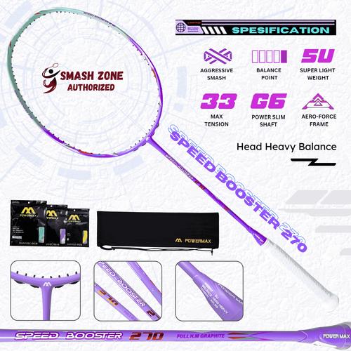 Promo Raket Badminton Power Max Speed Booster 270 Original Head Heavy ...