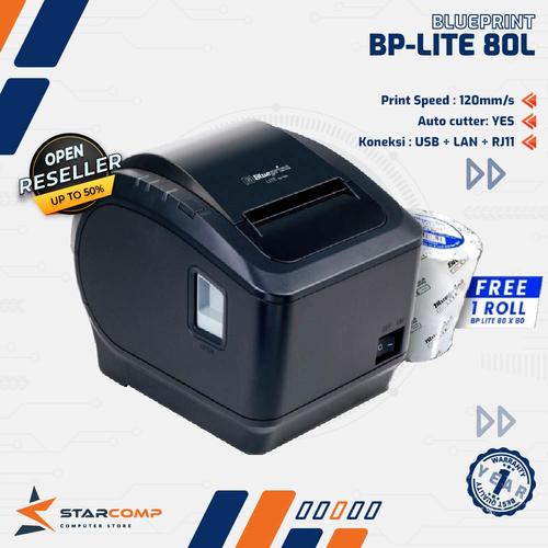 Promo DESKTOP THERMAL PRINTER BLUEPRINT BP-LITE 80L LAN+USB+RJ11 Cicil ...