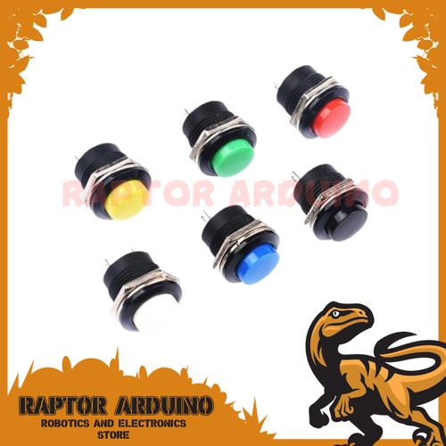 Jual Push Button R13-507 AC 125V 250V Round Cap Momentary Push Button ...