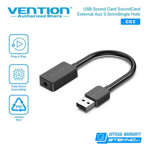 Promo Vention Usb Sound Card SoundCard External USB A to Aux 3.5mm CDZ ...