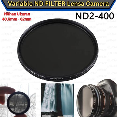 Jual MMX VARIABLE ND Filter Lensa Camera, Neutral Density Putar Fader ND2 To ND400 Ukuran Size ...