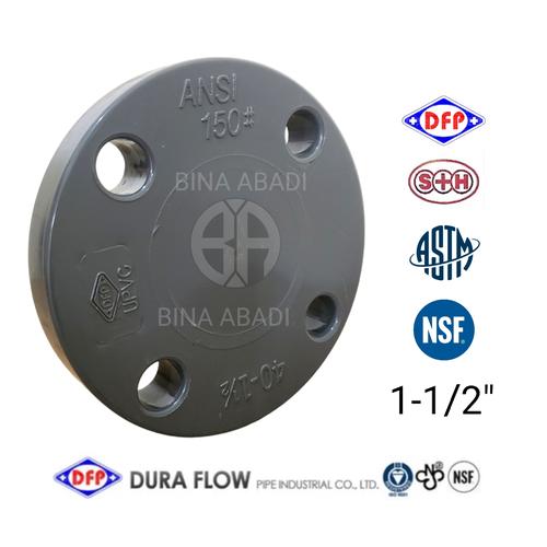 Jual Blind Flange PVC SCH 80 ANSI 150 Size 1-1/2 Inch DFP DURAFLOW ...