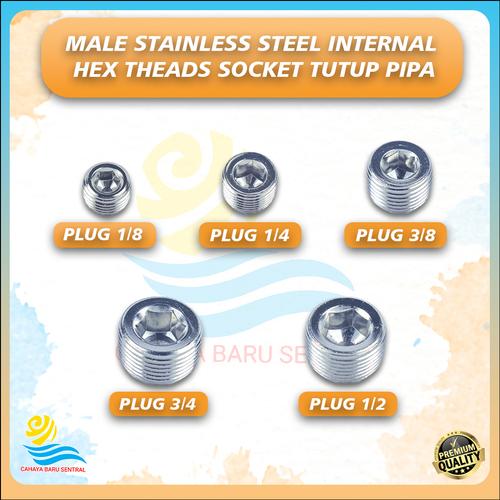 Promo PLUG 1/8" Baut L tanam Ukuran 1/2" 1/4'' 3/8'' Penutup Drat ...