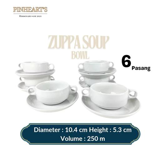 Jual MANGKUK ZUPA SOUP KERAMIK PORCELAIN PUTIH POLOS / CONSUME CUP ...