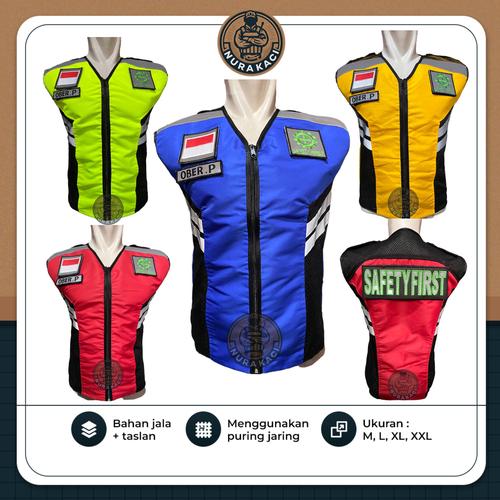 Jual Rompi safety proyek k3 rompi dinas jala jaring serbaguna - Biru, L ...
