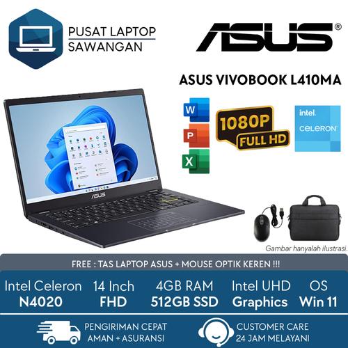 Jual Laptop ASUS Vivobook L410MA 4GB 512GB SSD 14 FHD BL FP WIn11 Home ...