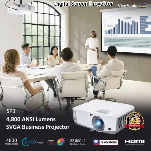 Jual Projector Viewsonic SP3 SVGA 4800 ANSI Lumens Port HDMI ...