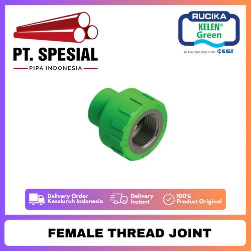 Jual Sock Drat Dalam PPR Rucika/SDD PPR Rucika/Female Thread Joint PPR ...
