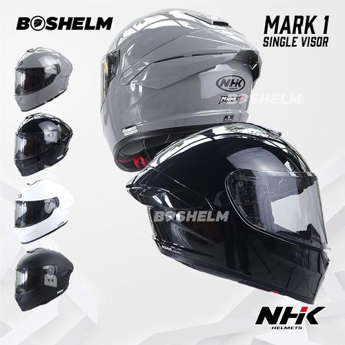 Promo Helm NHK MARK 1 SINGLE VISOR Solid HITAM DOFF Helm Full Face SNI ...