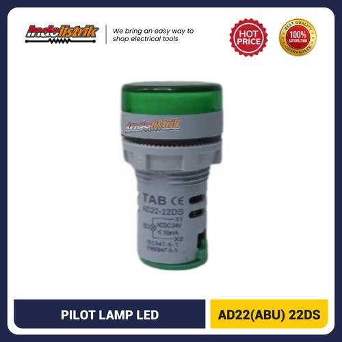 Jual Pilot Lamp LED TAB 22mm AD22(Abu) 22DS 24V AC/DC Pure Hijau ...