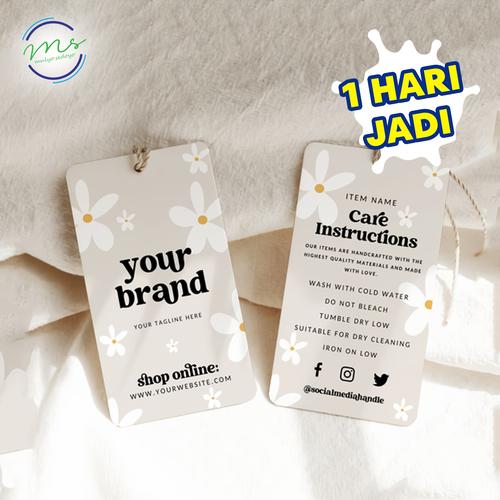 Jual HANG TAG LABEL BAJU / PAKAIAN / KARTU UCAPAN - DESAIN CUSTOM ...