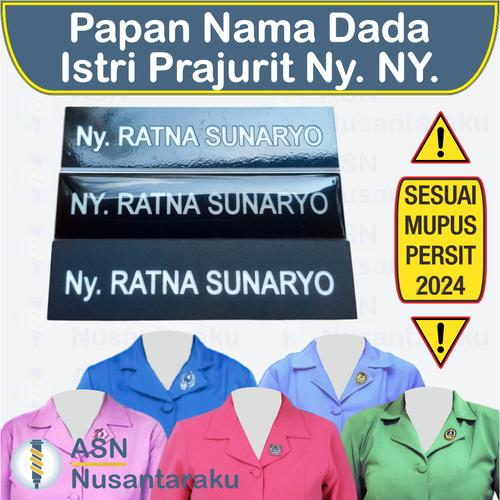 Promo ASN Nusantaraku | Nametag Papan Nama Seragam Istri NY. Ny. Ibu ...